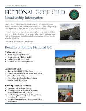 Fillable Online Golf Club Membership Form Example - Scottish Golf Union ...
