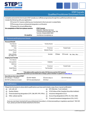 Fillable Online Qualified Practitioner Membership Application Form ...