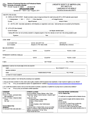 Fillable Online verbs colorado Application form linguistic society of ...