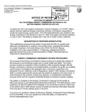 Fillable Online Notice of Receipt - State of California Fax Email Print ...