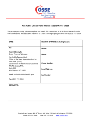 Fillable Online osse dc W-9 and Master Supplier Form Cover Sheet.pdf ...