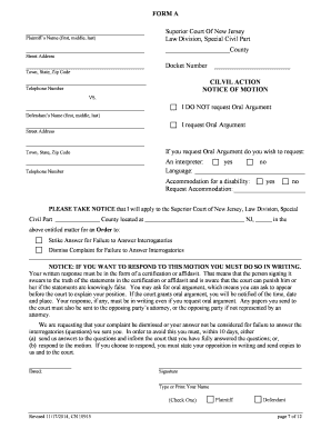 Fillable Online judiciary state nj How to File a Motion to Dismiss the ...