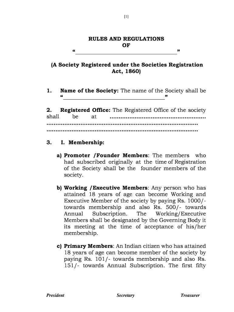 Fillable Online RULES OF NGO NGO Fax Email Print - pdfFiller