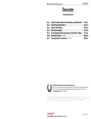 Fillable Online Doncaster Printable Form Guide - Thursday 24th July ...