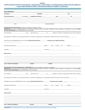 Fillable Online Solicitud de Certificados Psicofsicos para trmites de ...