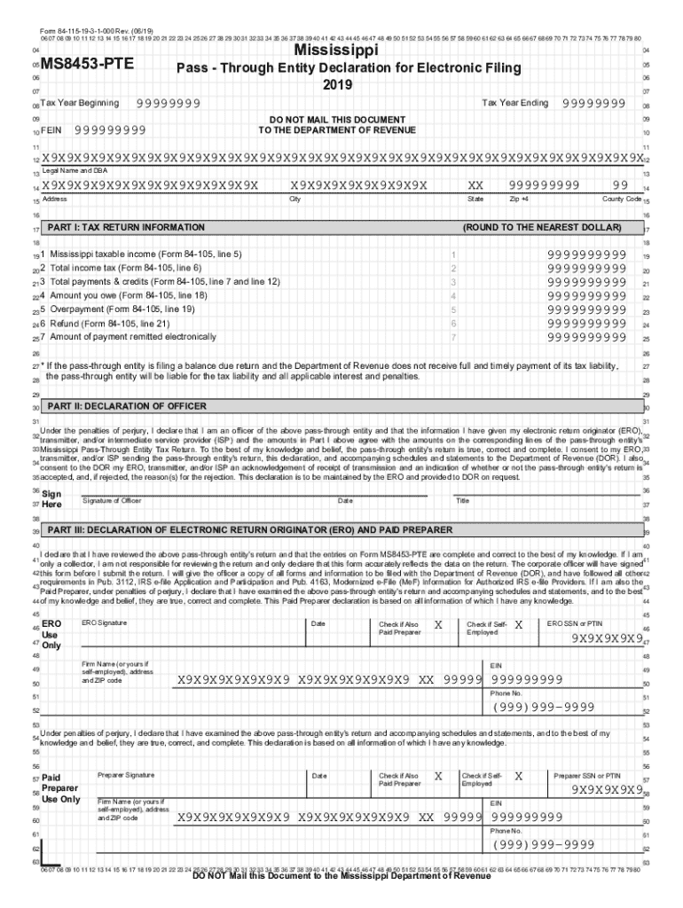 Fillable Online Pass Through Entity Tax FormsDOR Fax Email Print ...