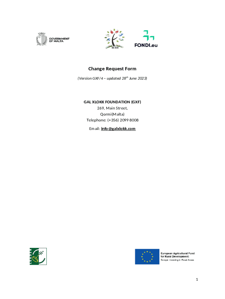 Section 1: Change Request Doc Template | pdfFiller