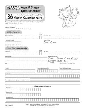 Fillable Online Ages And Stages Questionnaire Pdf - Fill Online ...