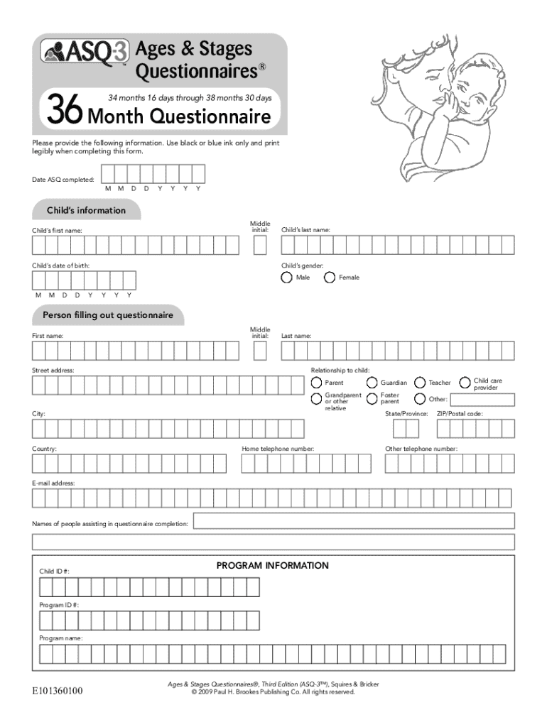 Fillable Online Ages And Stages Questionnaire Pdf - Fill Online ...