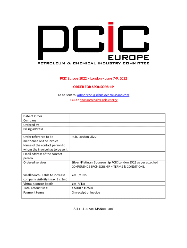 Take a sponsorship Doc Template | pdfFiller