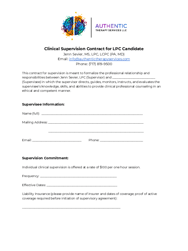 Pa Lpc Supervision Forms - Fill Online, Printable, Fillable, Blank ...