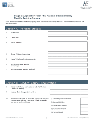 Application HSE National Flexible Training Scheme ... Doc Template ...