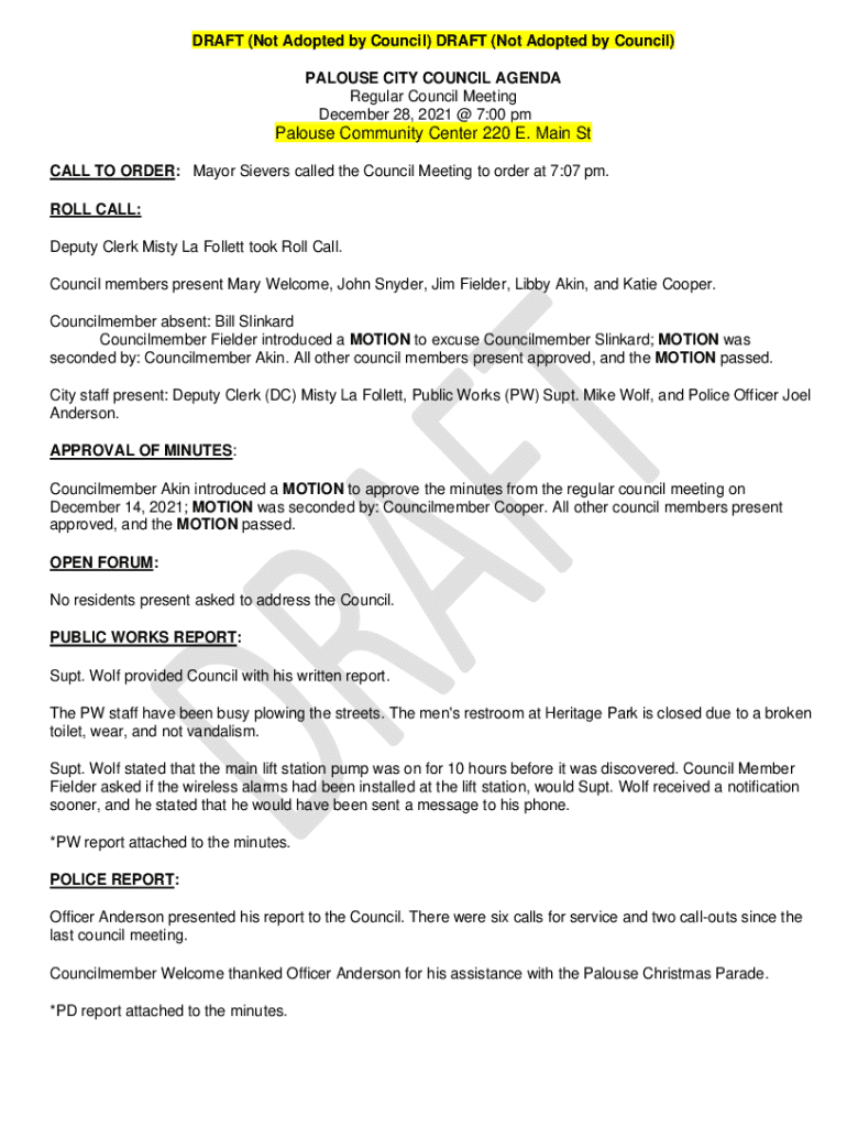 Fillable Online Palouse Community Center 220 E. Main St Fax Email Print ...