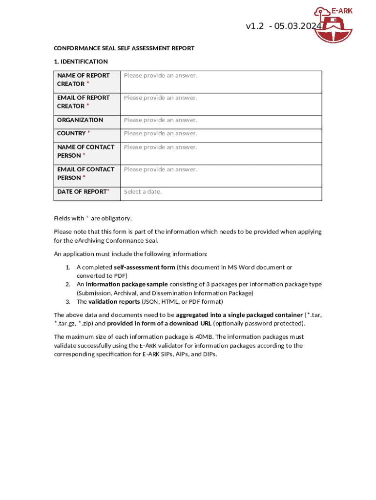 Download eArchiving Self-Assessment Doc Template | pdfFiller