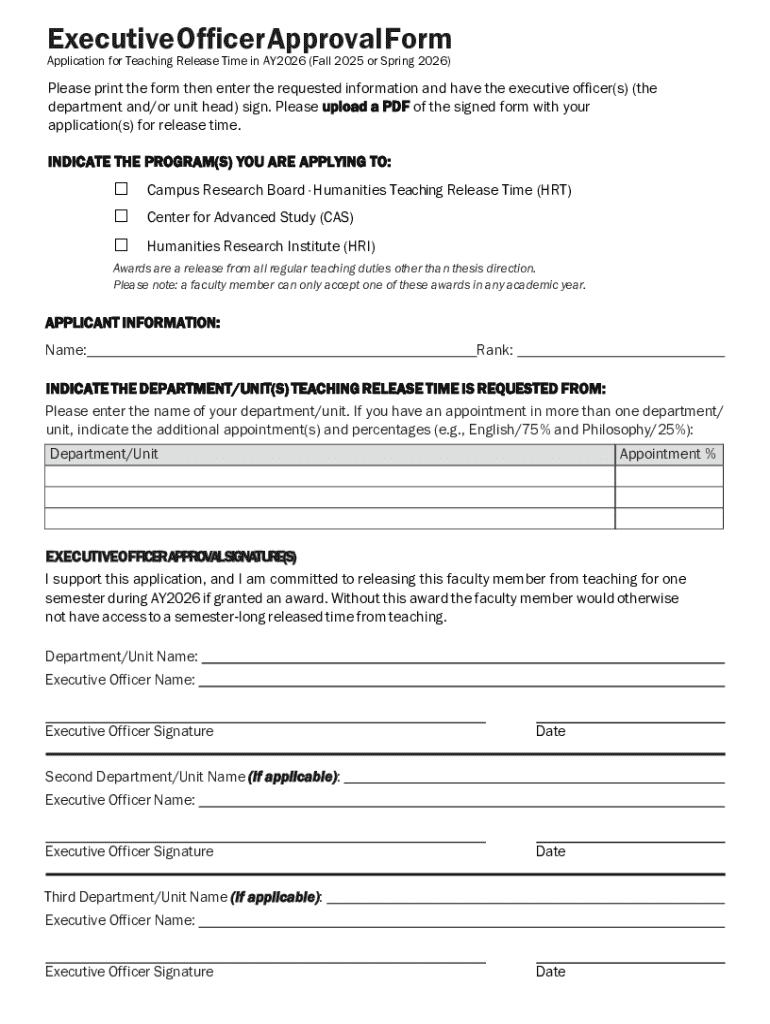 Fillable Online chief executive officer (ceo) application approval form ...