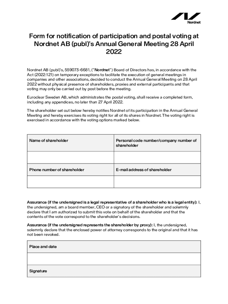 Fillable Online Appendix-2.-Postal-voting-form-AGM-2022.pdf Fax Email Print - pdfFiller