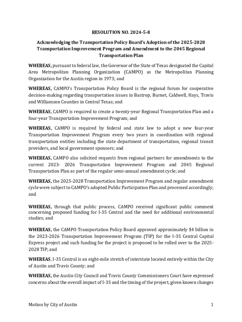 Fillable Online Long Range Plan: Metropolitan Transportation Plan (MTP ...