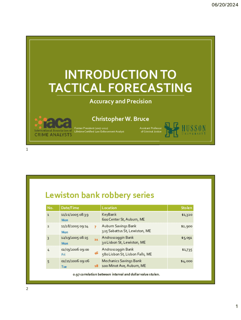 Fillable Online INTRODUCTION TO TACTICAL FORECASTING Fax Email Print ...
