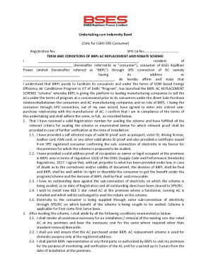 Fillable Online Undertaking cum Indemnity Bond (Only for CGHS SPD ...