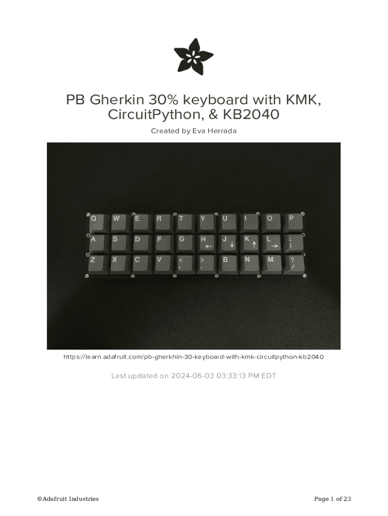 Fillable Online Keyboard with only 30 keys?!Gherkin Build & Flash Guide ...