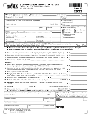 Fillable Online Form 60 - S Corporation Income Tax Return (2023). Form ...