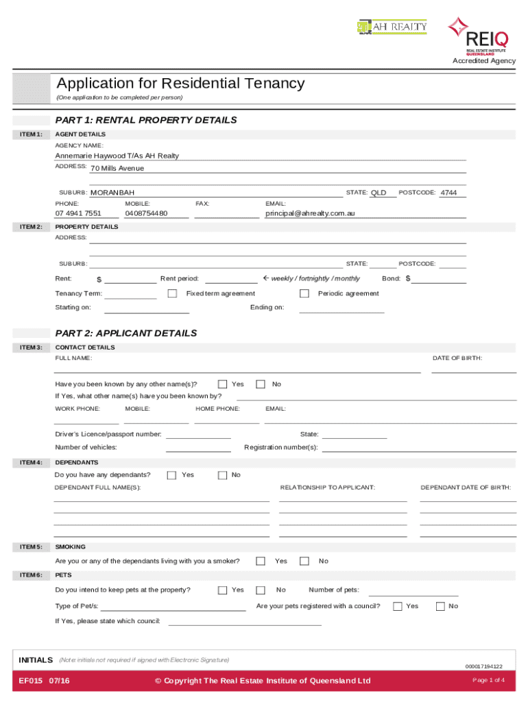 Fillable Online COMMERCIAL LEASE APPLICATION COMPLETION ... Fax Email ...