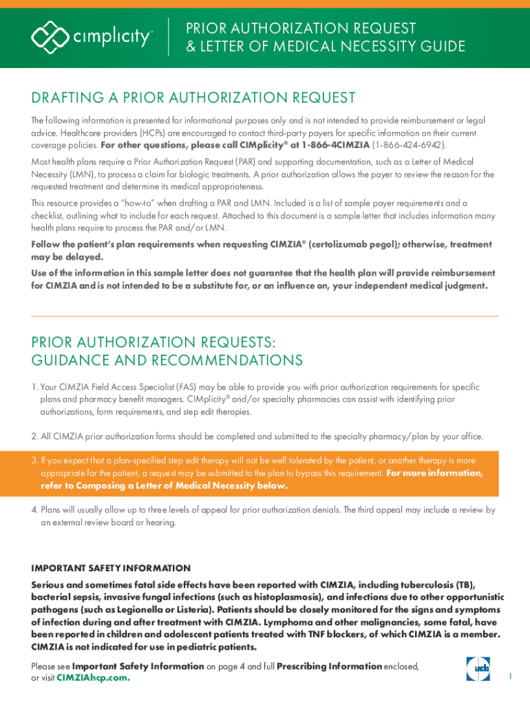 Fillable Online prior authorization request & letter of medical ...