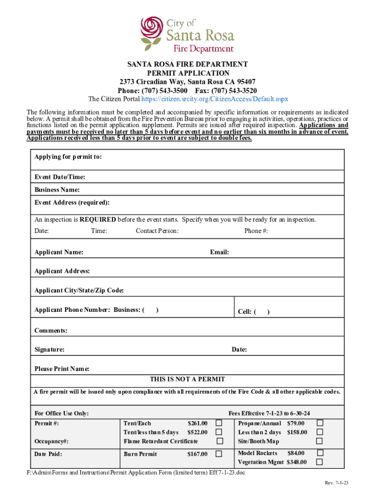 Fillable Online Operational Permits & Annual Inspections - Fire Fax ...