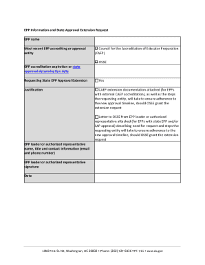 Fillable Online osse dc State EPP and SAP Approval Extension Policy and ...