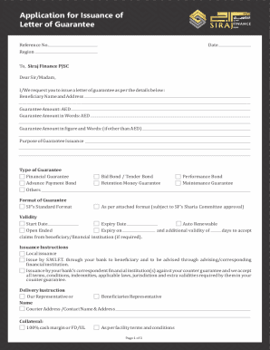 Fillable Online Letter of Guarantee Application Form.cdr Fax Email Print - pdfFiller