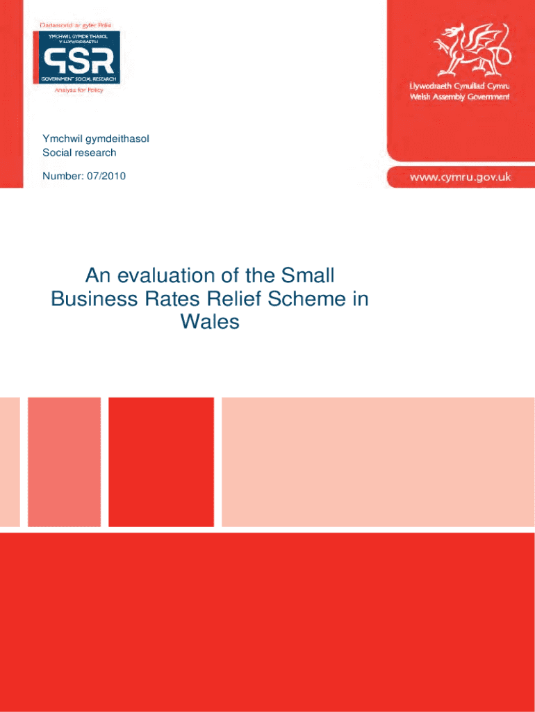 Fillable Online evaluation-of-the-small-business-rates-relief-scheme-in ...
