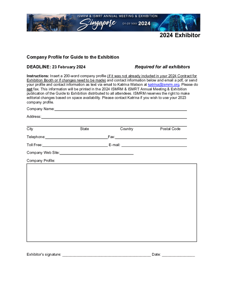 Fillable Online Exhibitor ManualBioprocess International West Fax Email Print - pdfFiller