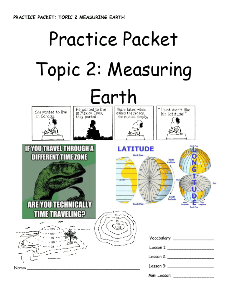 Fillable Online Earth Science Topic 2- Measuring Earth Flashcards Fax ...