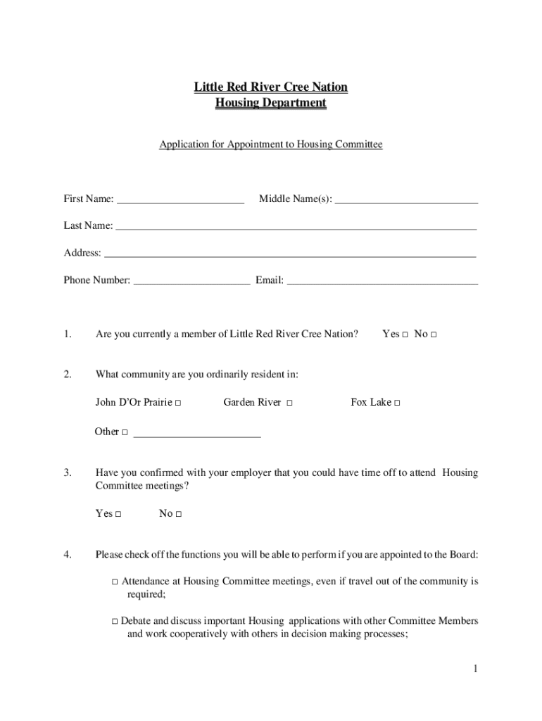 Fillable Online Housing Authority Application For Housing Fax Email ...