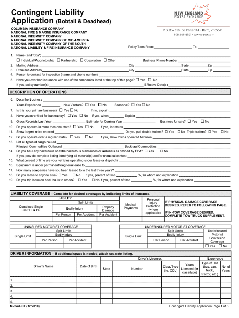 Fillable Online Fillable Truck Application (Physical Damage Only) (Risk ...