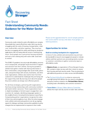 Fillable Online Fact Sheet Understanding Community Needs Fax Email ...