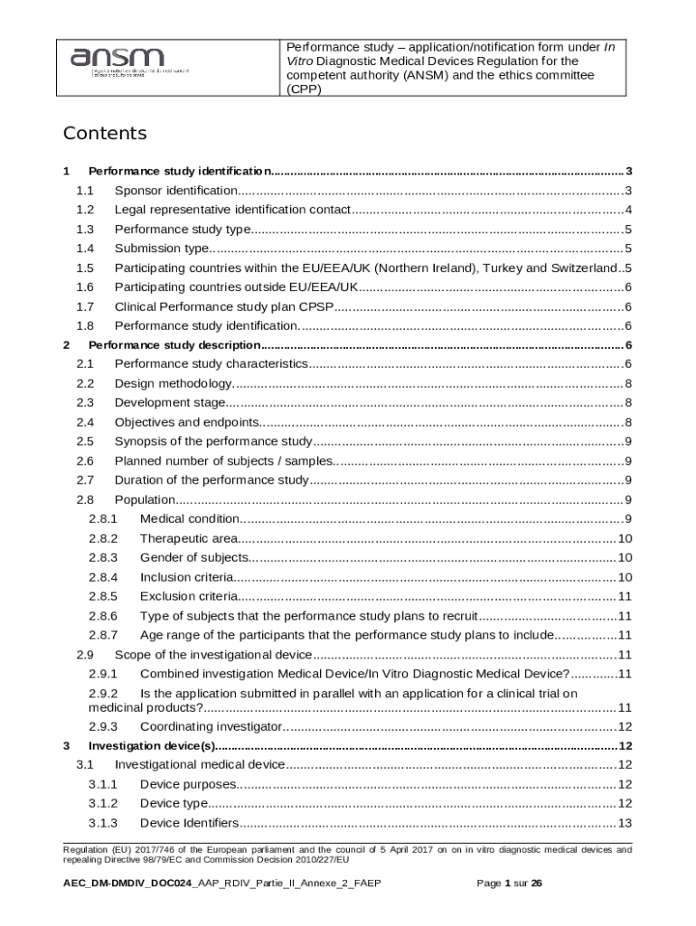 Template for an In vitro diagnostic (IVD) medical device ... Doc ...