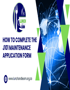 Fillable Online How to complete the J101 maintenance application form ...