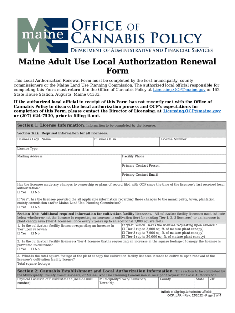 Application for Certificate of Local Authorization Retail ( ... Doc Template | pdfFiller