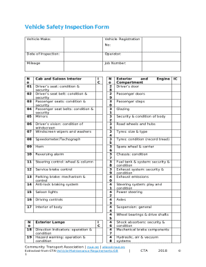 Vehicle-Safety-Inspection-. Templates Doc Template | pdfFiller