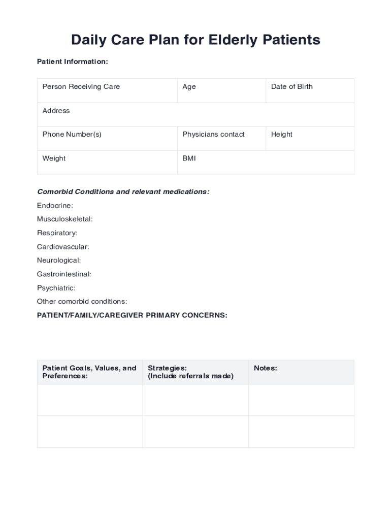 Fillable Online Sample Care Plan Template - Gov.bc.ca Fax Email Print ...