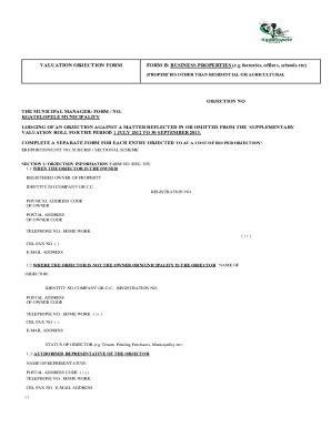 Fillable Online objection form-business & commercial Fax Email Print ...