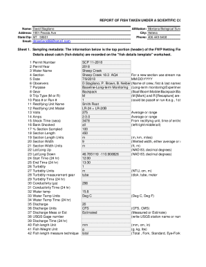 Fillable Online Sheet 1. Sampling metadata Fax Email Print - pdfFiller