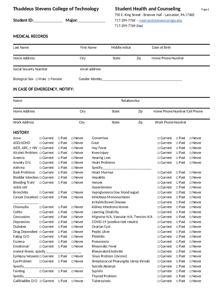 Thaddeus Stevens College of TechnologyStudent Health and CounselingPage ...