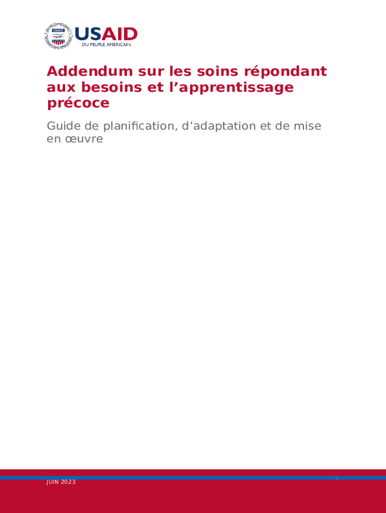 Guide de planification, d'adaptation et de mise en uvre Doc Template | pdfFiller