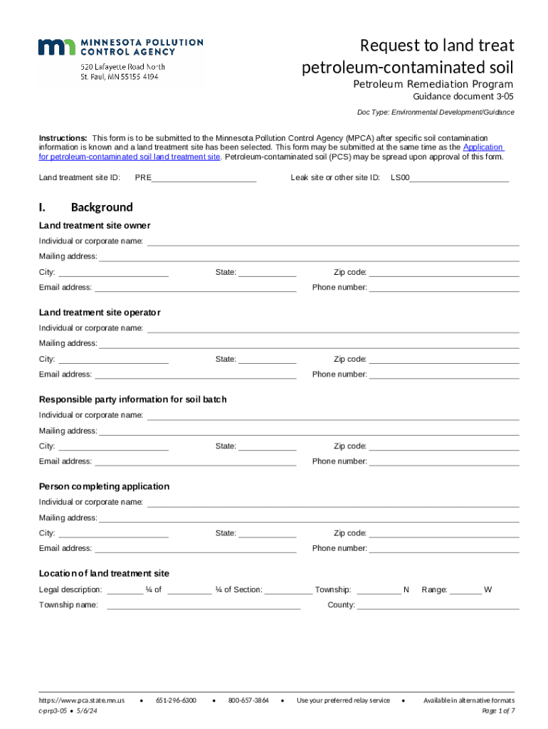 Request to land treat petroleum-contaminated soil - B Doc Template ...