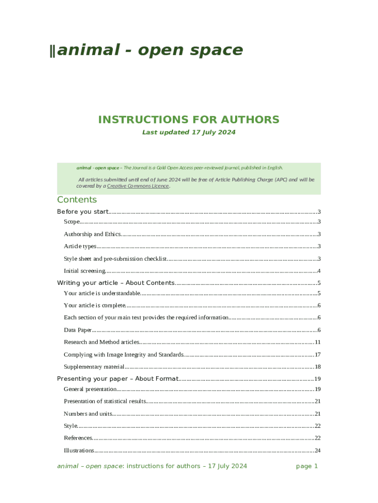 Instructions for authors and policies - animal Journal Doc Template ...