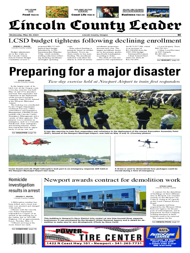 Fillable Online LCSD budget tightens following declining enrollment Fax ...