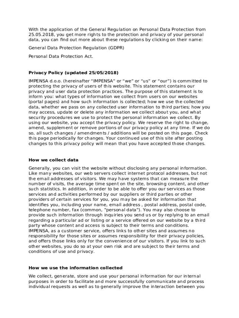 Fillable Online With the application of the General Regulation on ...