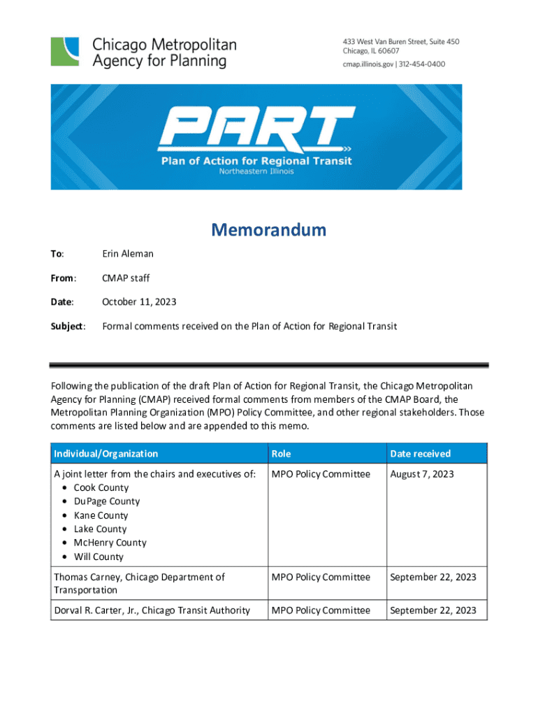 Fillable Online cmap illinois CMAP delivers final PART report, STAR safety action plans ... Fax ...